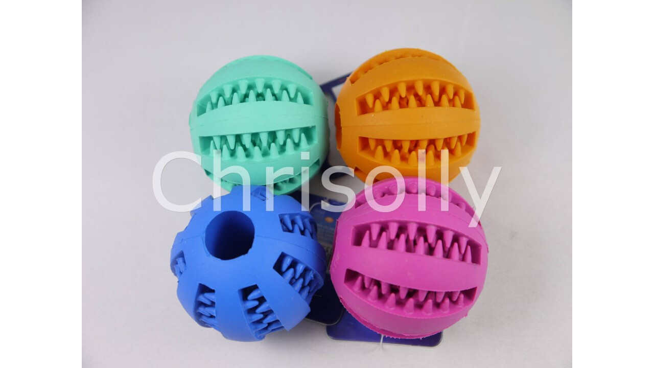 Vollgummi Dental Ball 7,5 cm Blau - CHRISOLLY, 6,49