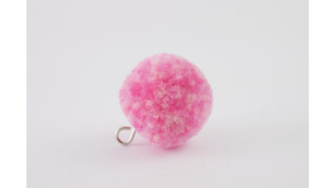 Pompon mit Öse Pink Hell Rosa Mix - CHRISOLLY, 0,49