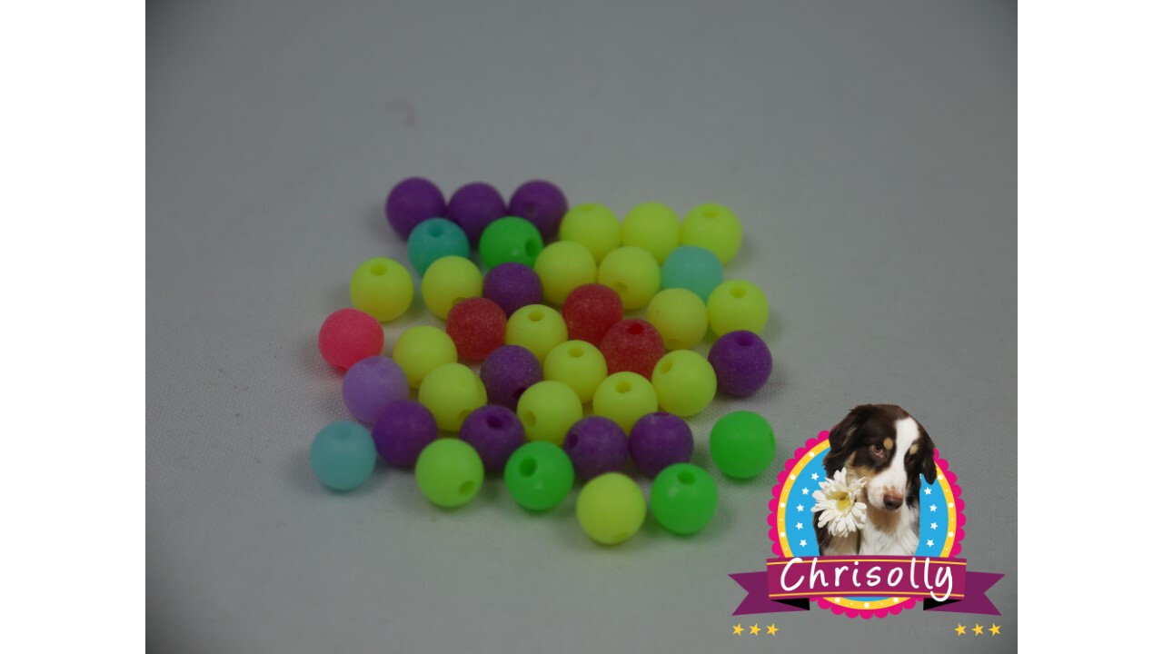 Acryl Perlen Bunt mini 6 mm - CHRISOLLY, 0,06