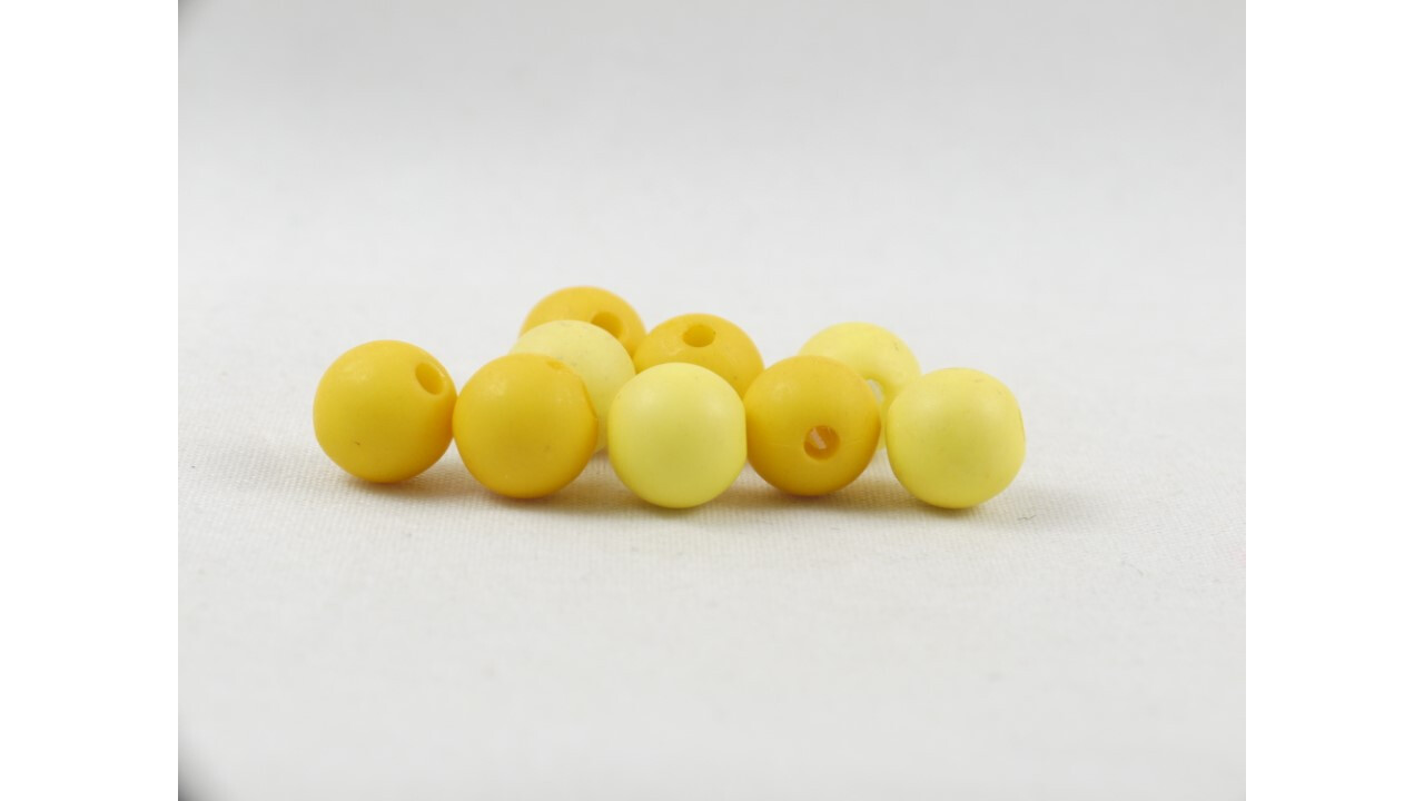 Acryl Perlen Gelb Mix 8 mm - CHRISOLLY, 0,12