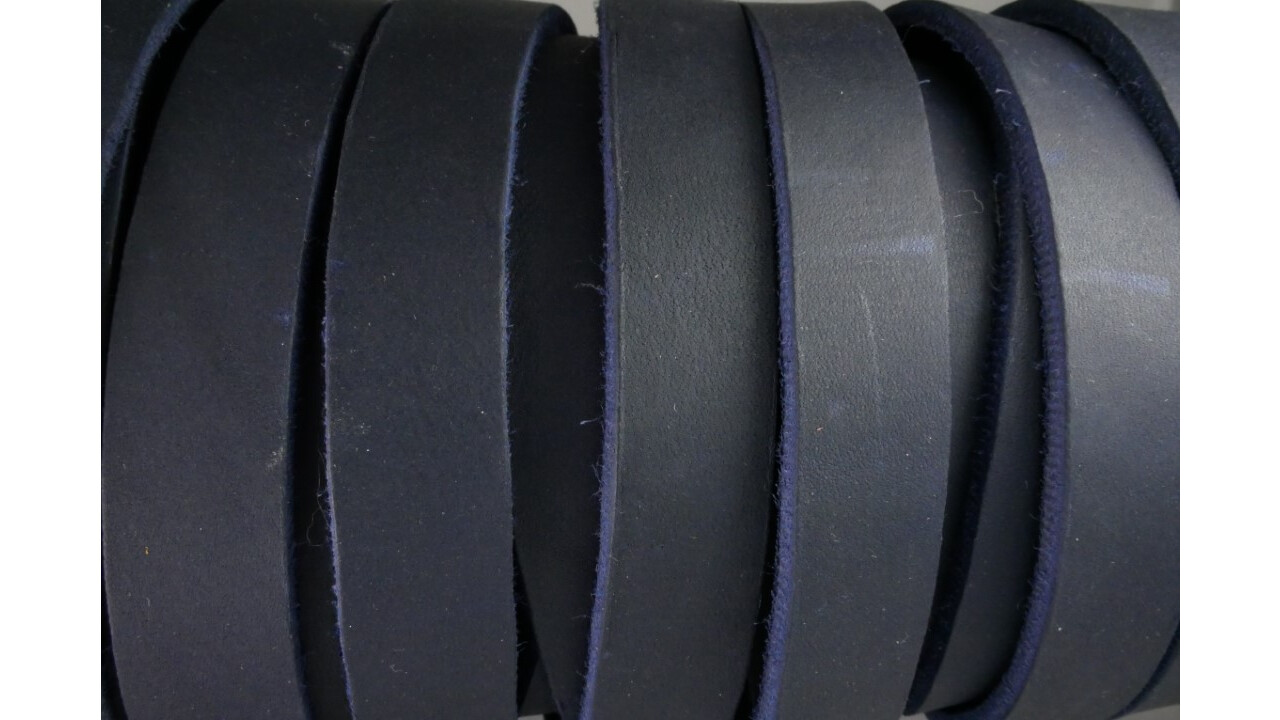 FL1507 Fettleder Endlosriemen 15 mm Dunkelblau - CHRISOLLY, 6,49