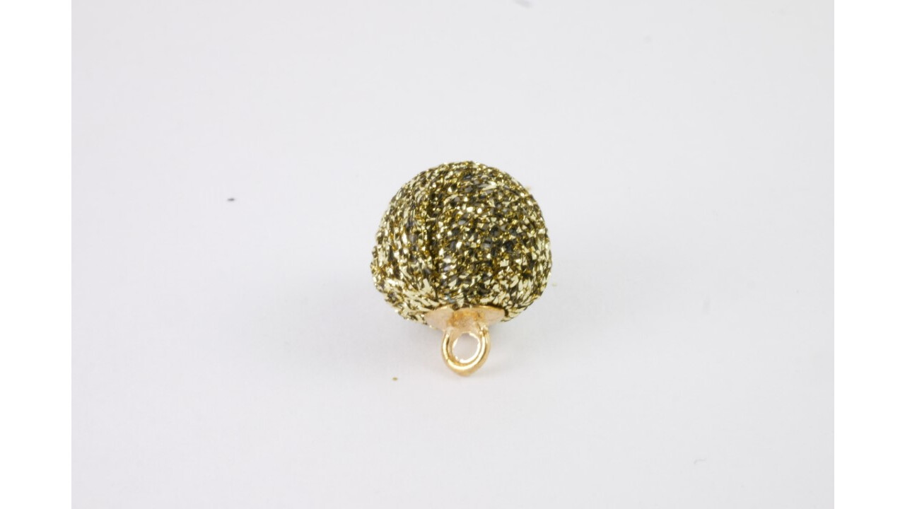 POG005 Pompon Glitzer Gold-Antrazit - CHRISOLLY, 0,59