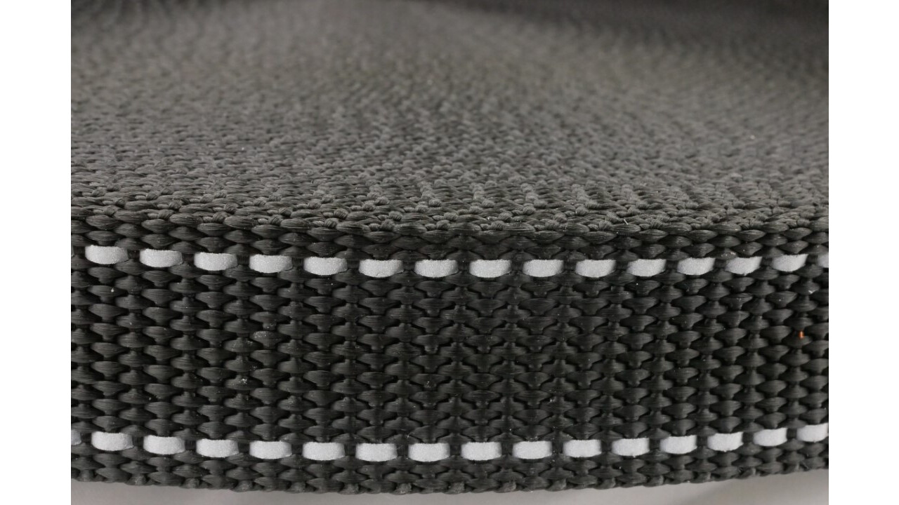 Gurtband 25mm mit Reflektorstreifen Schwarz - CHRISOLLY, 0,99